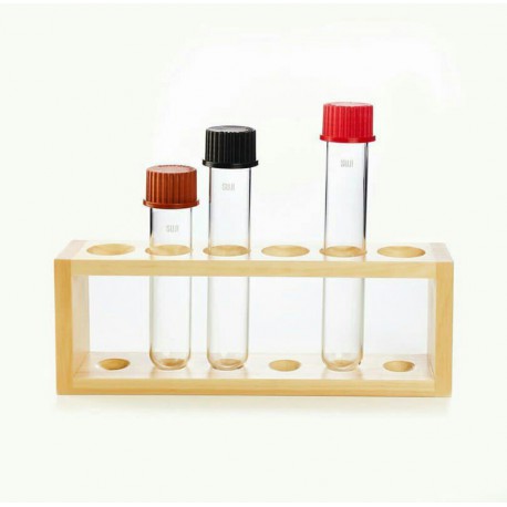 Rak Kayu Sample Tube Ø 32 mm Lubang 6 Size L - SUJI